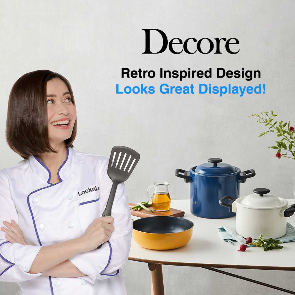 LocknLock Decore Cookware Basic Set of 2 | 18cm Pot + 22cm Wok