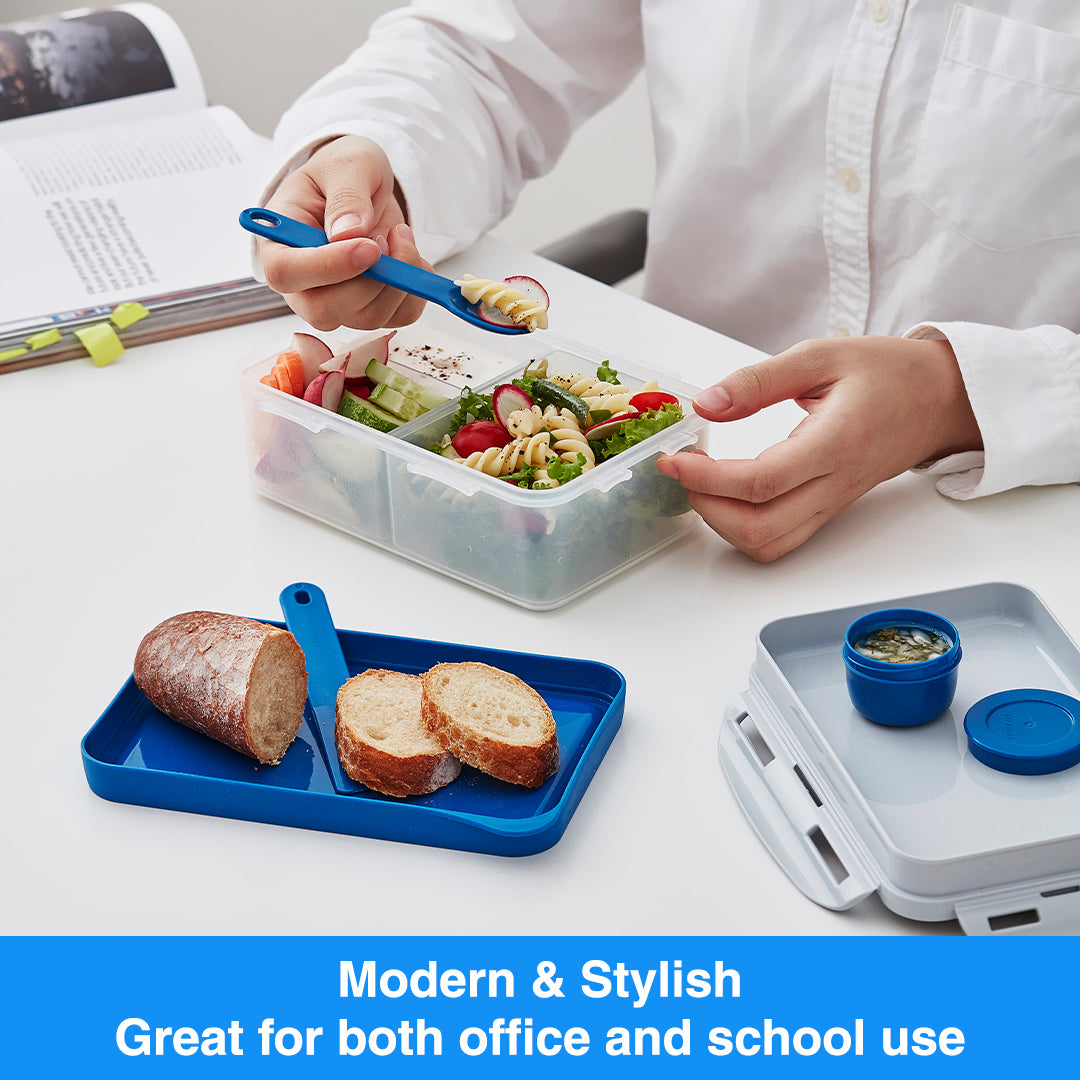 LocknLock To-Go 3-Section Modern Airtight Lunch Box 1L