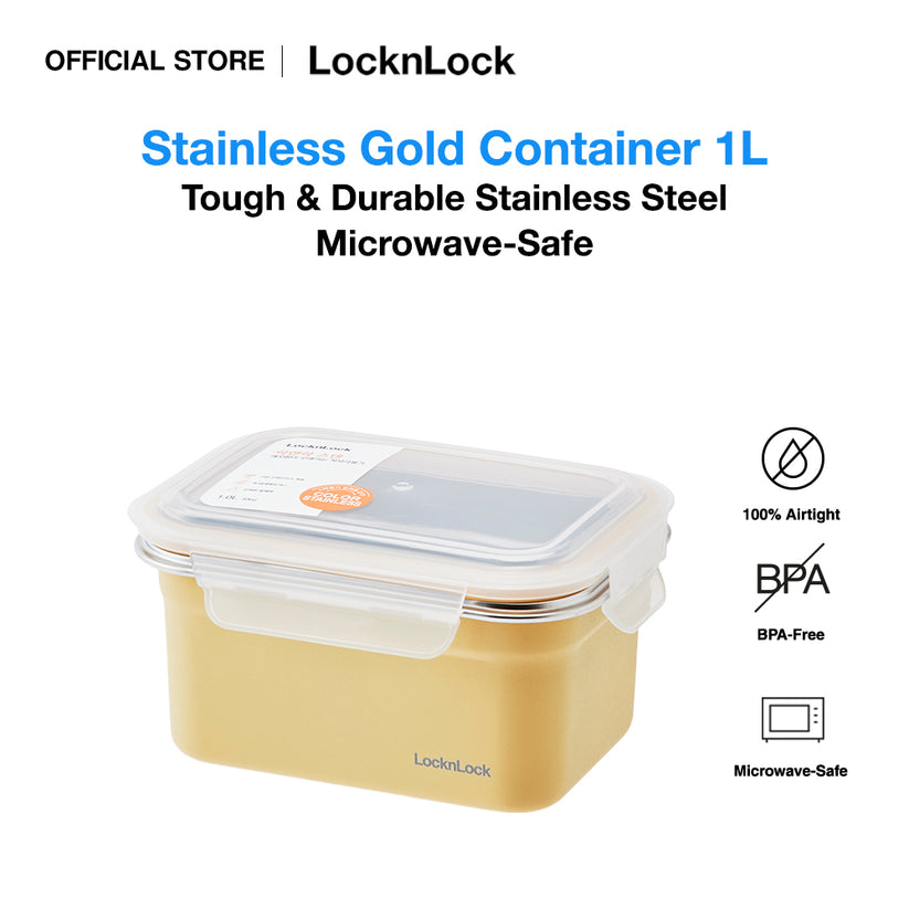 Stainless Gold Container 1L – LocknLock