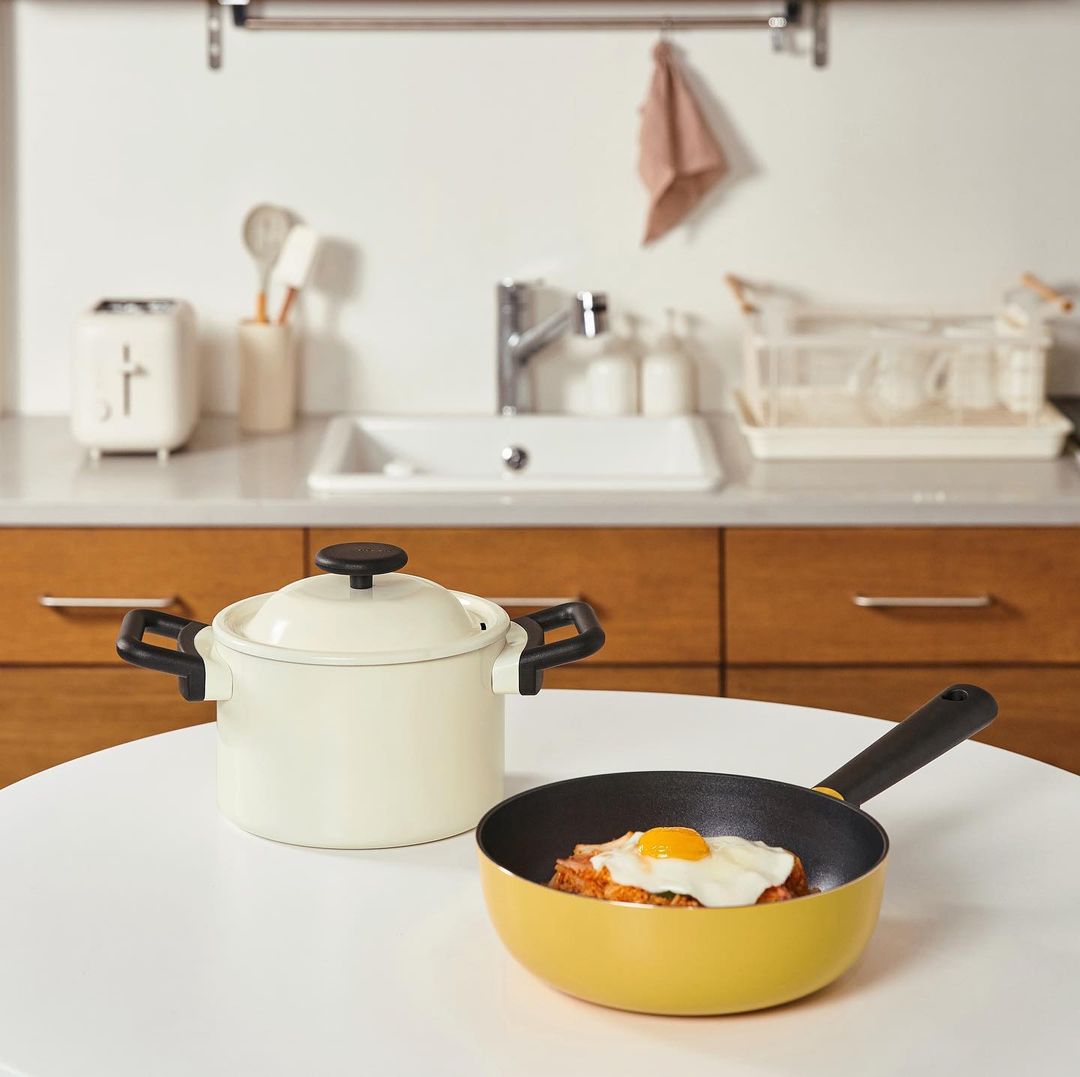 LocknLock Decore Cookware Basic Set of 2 | 18cm Pot + 22cm Wok